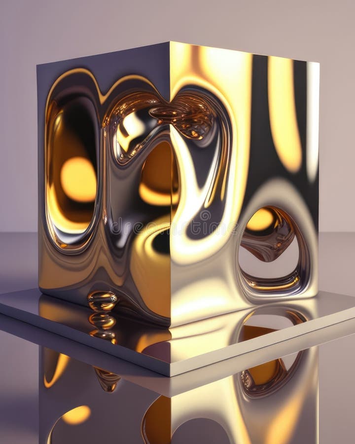 Ripple Effects of Reflection Glimmering on a Translucent Liquid. Podium ...