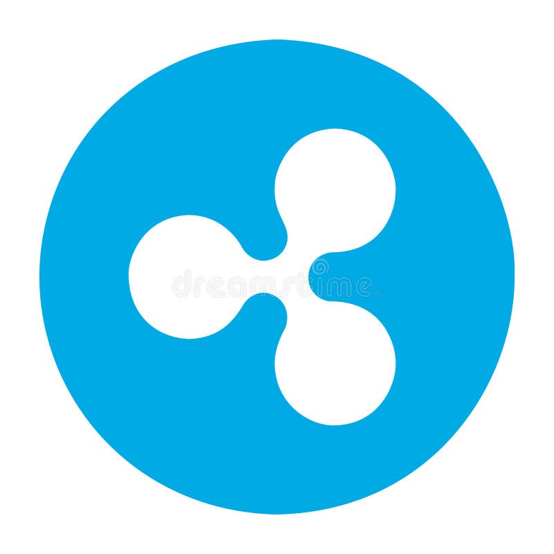 Ripple Flat, Blue Icon on White Background Editorial Photography ...