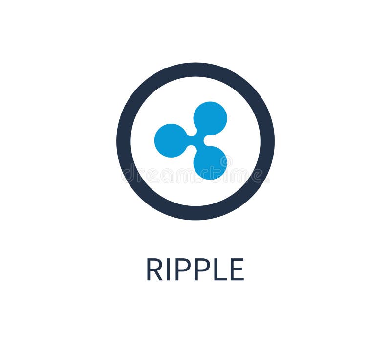 Cryptocurrency Ripple Symbol Isolated Icon Stock Vector - Illustration ...
