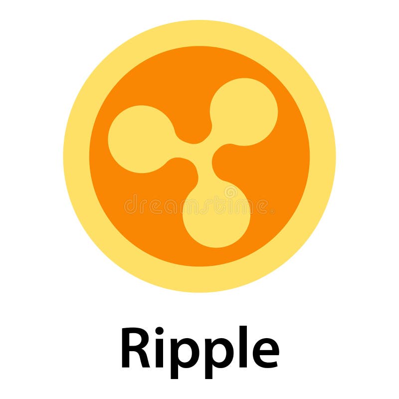 Ripple icon, flat style editorial image. Illustration of currency ...