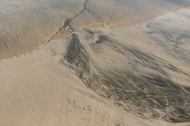 Ripple marks on sand beach stock image. Image of shoreline - 134766461