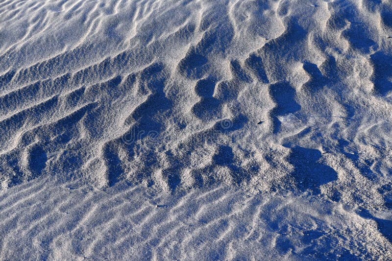 Ripple Marks (wind Ripples) on the Sandy Beach. Stock Image - Image of ...