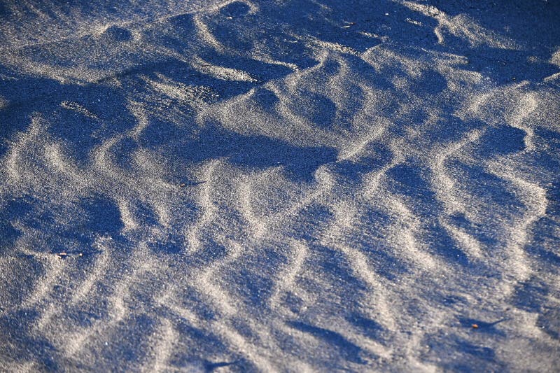 Ripple Marks (wind Ripples) on the Sandy Beach. Stock Photo - Image of ...