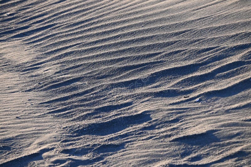 Ripple Marks (wind Ripples) on the Sandy Beach. Stock Image - Image of ...
