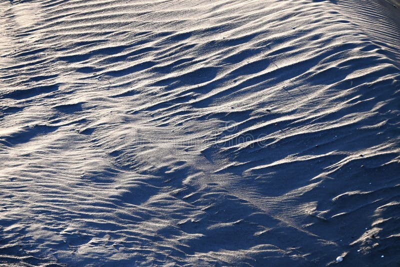 Ripple Marks (wind Ripples) on the Sandy Beach. Stock Image - Image of ...