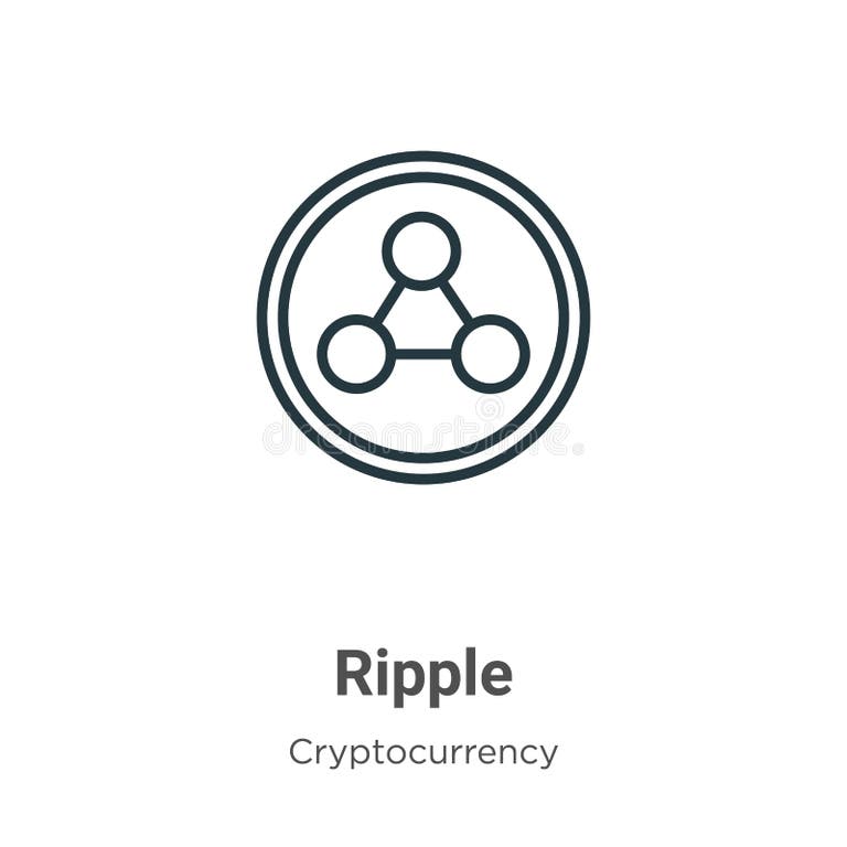 Ripple Outline Vector Icon. Thin Line Black Ripple Icon, Flat Vector ...