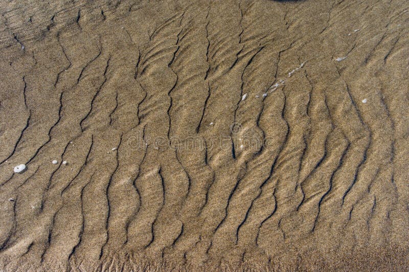 Ripple Pattern in the Sand at the Beach Stock Image - Image of ripple ...