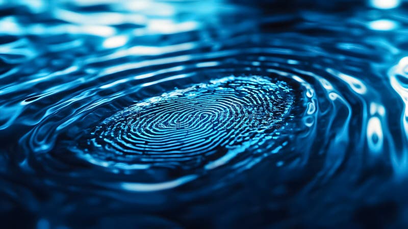 Ripple Patterns Created by a Water Droplet on a Blue Surface Featuring ...