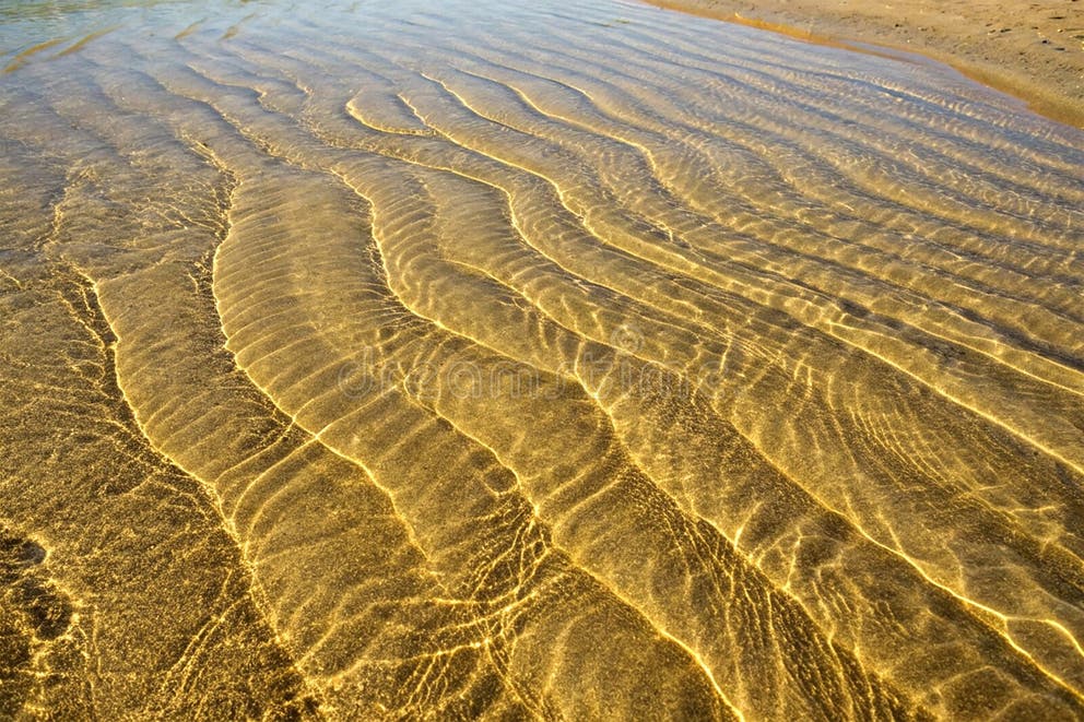 Ripple patterns on sand stock illustration. Illustration of serene ...