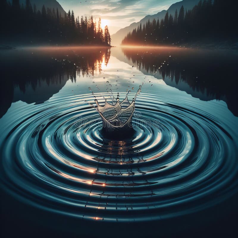 2 16. Ripple Rings_ Concentric Circles on the Surface of Calm W Stock ...