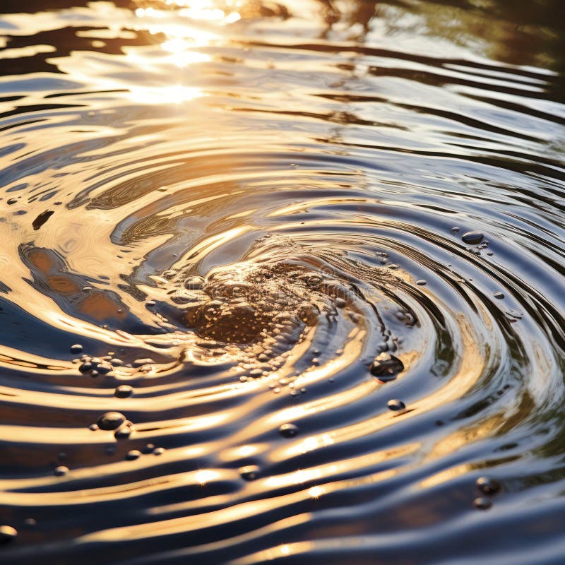 Ripple ripples in water stock illustration. Illustration of reflection ...