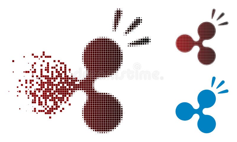 Moving Pixel Halftone Ripple Shine Icon Stock Vector - Illustration of ...