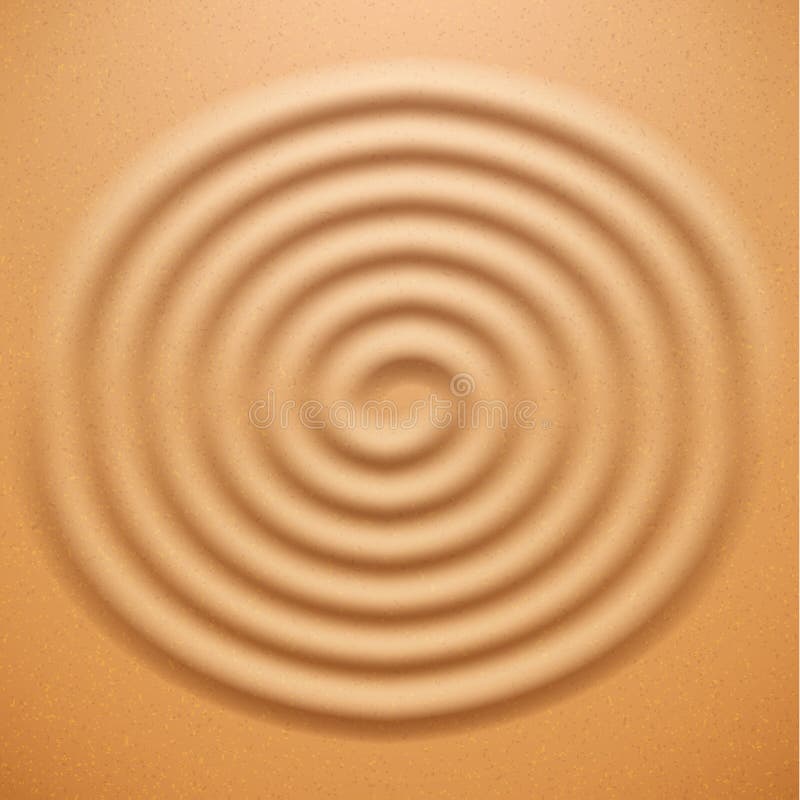 Ripple Spiral Drawing on the Sand Stock Vector - Illustration of ...
