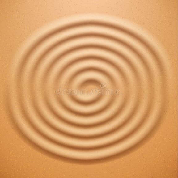 Ripple Spiral Drawing on the Sand Stock Vector - Illustration of ...