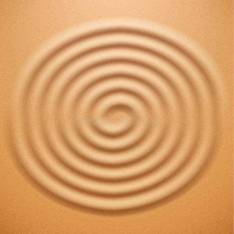 Ripple Spiral Drawing on the Sand Stock Vector - Illustration of ...