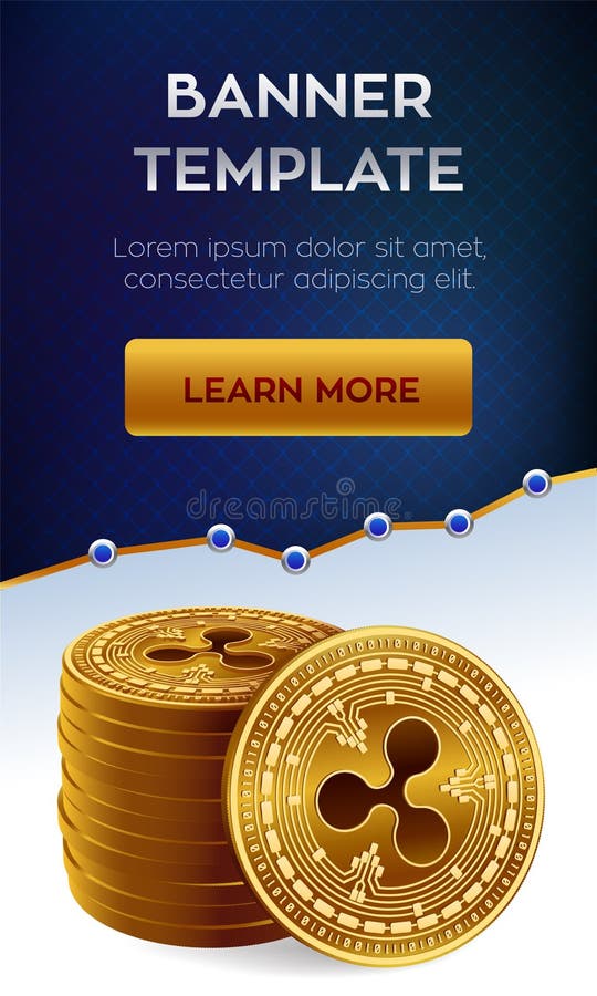 Ripple. Stack of Golden Coins with Ripple Symbol. Cryptocurrency ...
