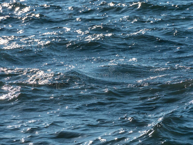 Ripple on the Surface of the Shiny Sea Water Close-up Stock Photo ...
