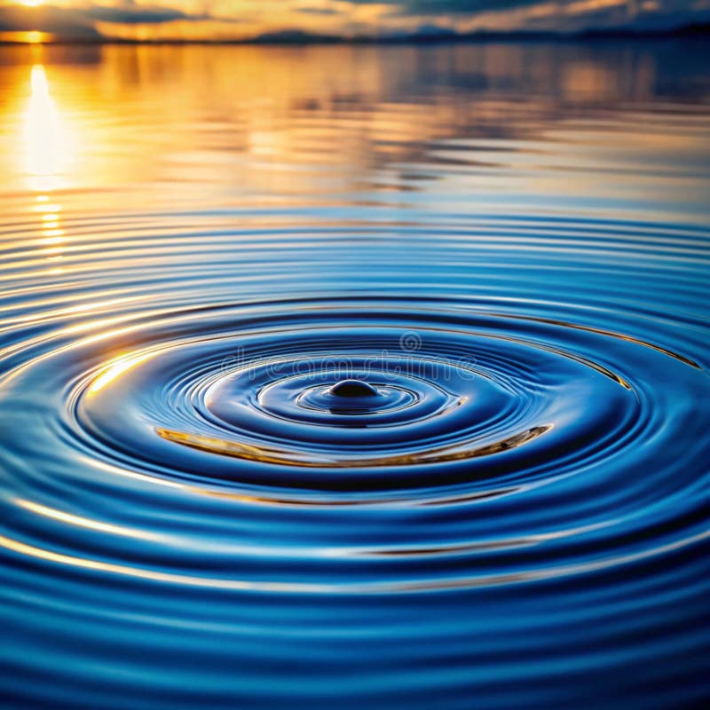 Ripple of the Surface of the Water Stock Illustration - Illustration of ...