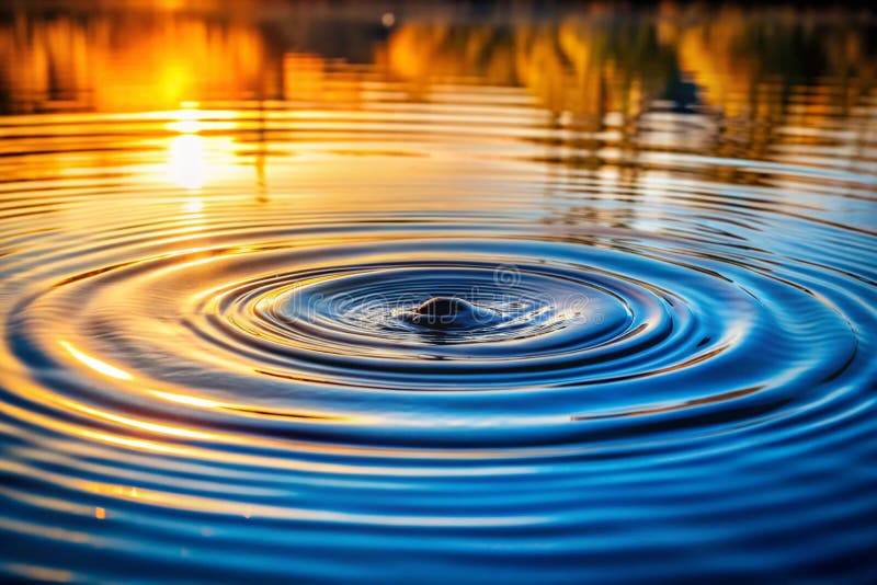 Ripple of the Surface of the Water Stock Illustration - Illustration of ...