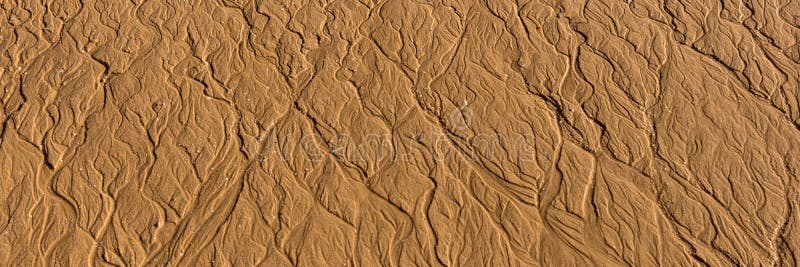 Ripple Textures in the Sand on a Beach Stock Image - Image of shadow ...