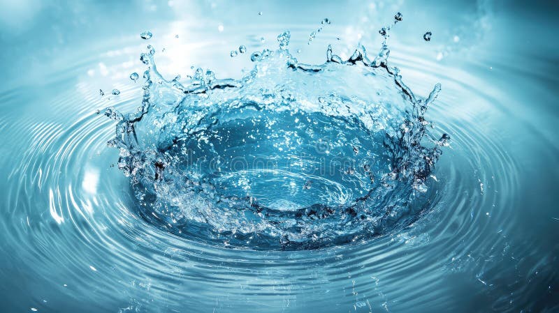 Ripple water splash circle stock illustration. Illustration of natural ...