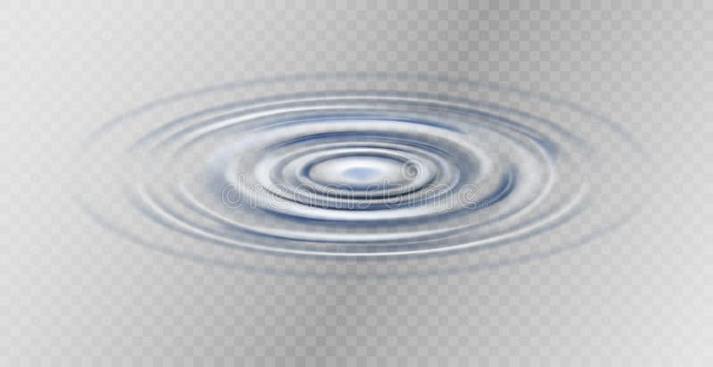 Ripple Water Surface from Drop Side View Vector. Gravity Capillary ...