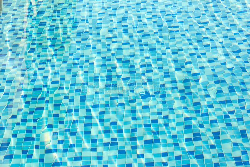 Ripple Water in Swimming Pool with Blue Tile Floor Stock Image - Image ...