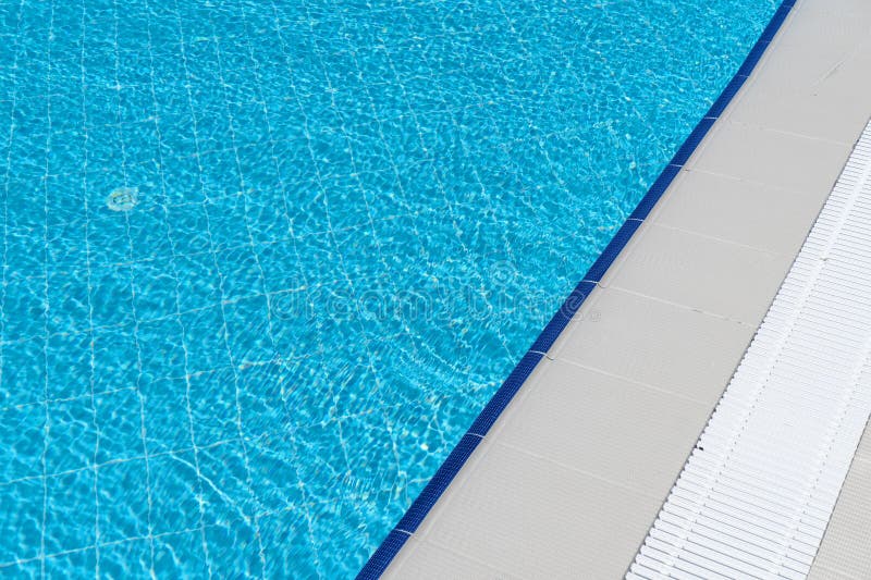 Ripple Water in Swimming Pool with Reflection. Background Shot of Pool ...