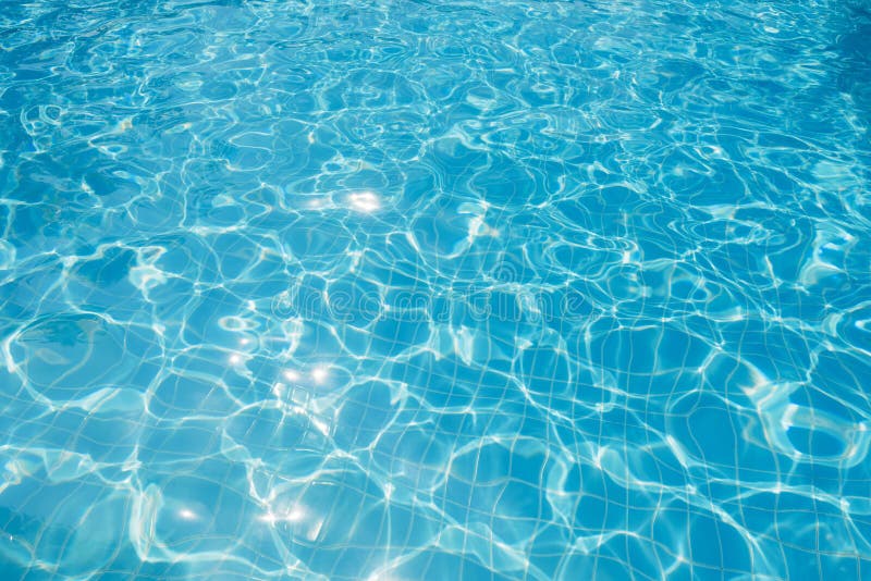 Ripple Water in Swimming Pool with Sun Reflection Stock Photo - Image ...