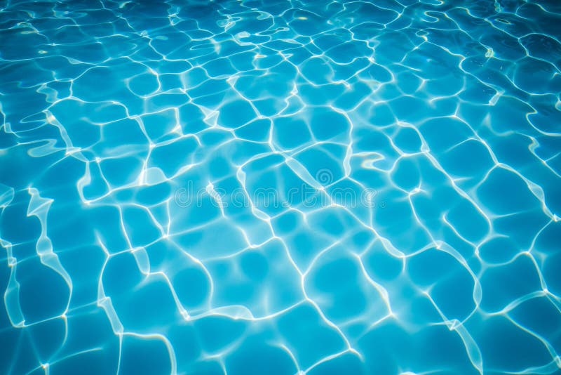 Ripple Water in Swimming Pool with Sun Reflection Stock Image - Image ...