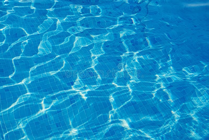Ripple Water in the Swimming Pool with Sun Reflection Stock Image ...