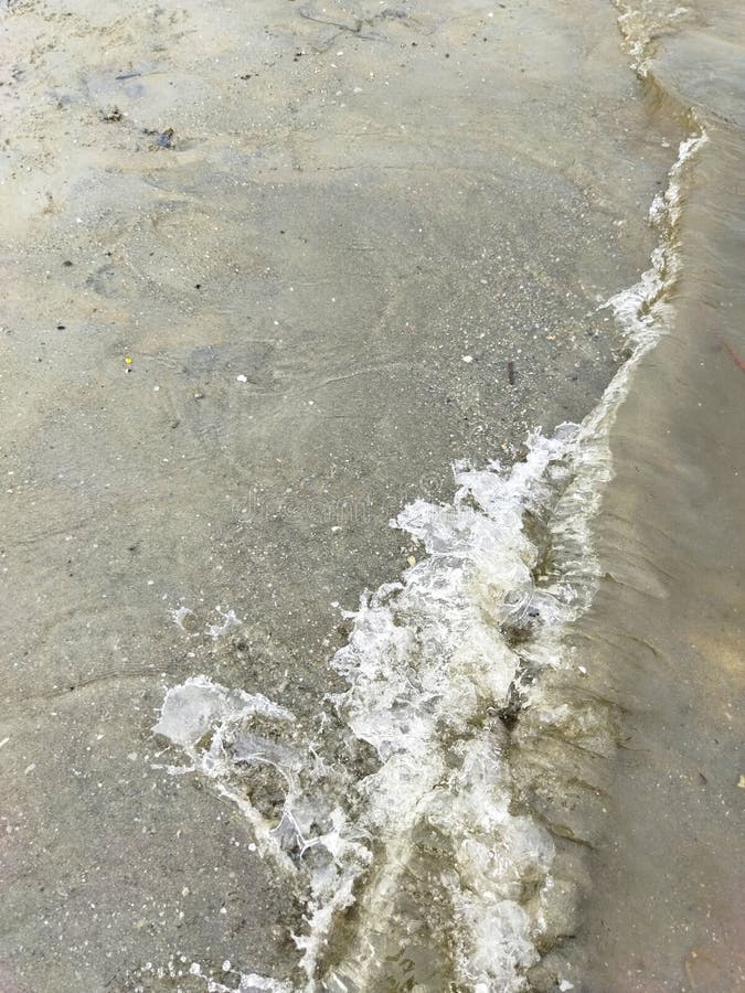 Ripple Waves on the White Sandy Beach 2. Stock Image - Image of life ...