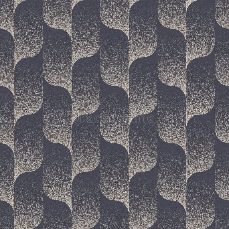 Ripple Wavy Layered Structure Seamless Pattern Vector Dot Work Cool ...