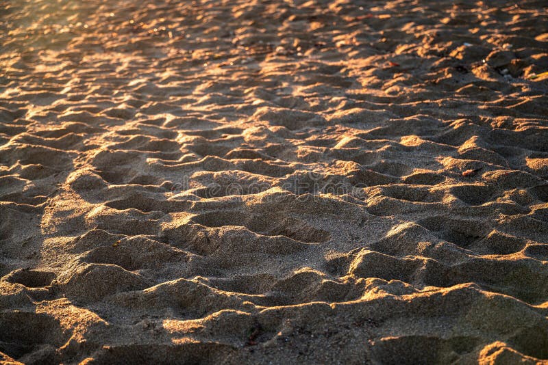 Rippled Beach Sand in Sunrise Illumination Stock Image - Image of ...