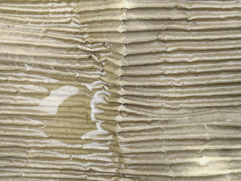 Rippled Cardboard with Water Stains Stock Photo - Image of macro ...