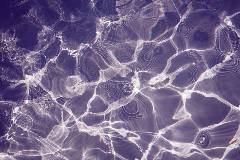 Rippled Pattern of Clean Water in a Purple Swimming Pool for Background ...