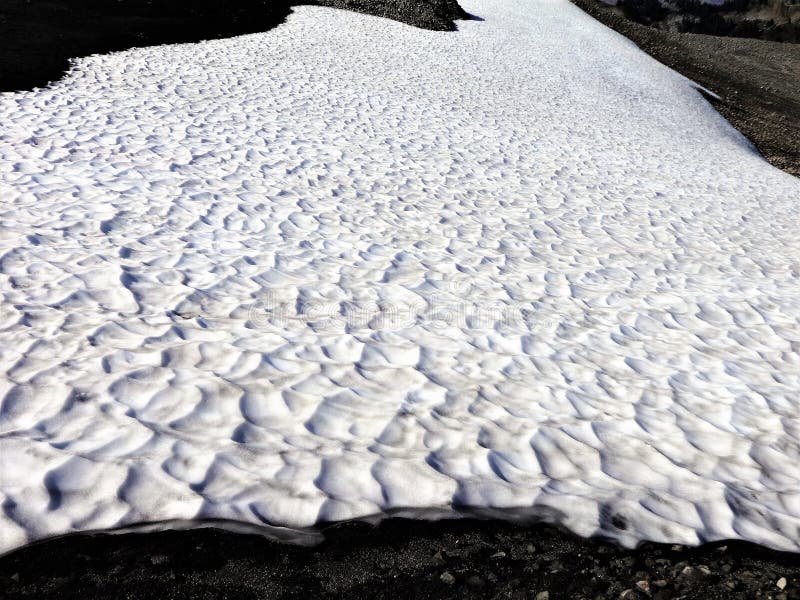 Rippled Snow Field on Ptarmigan Ridge in Summer Stock Photo - Image of ...