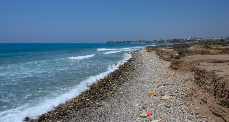 Beautiful Turquoise Sea. Side View of the of the Beach Stock Photo ...