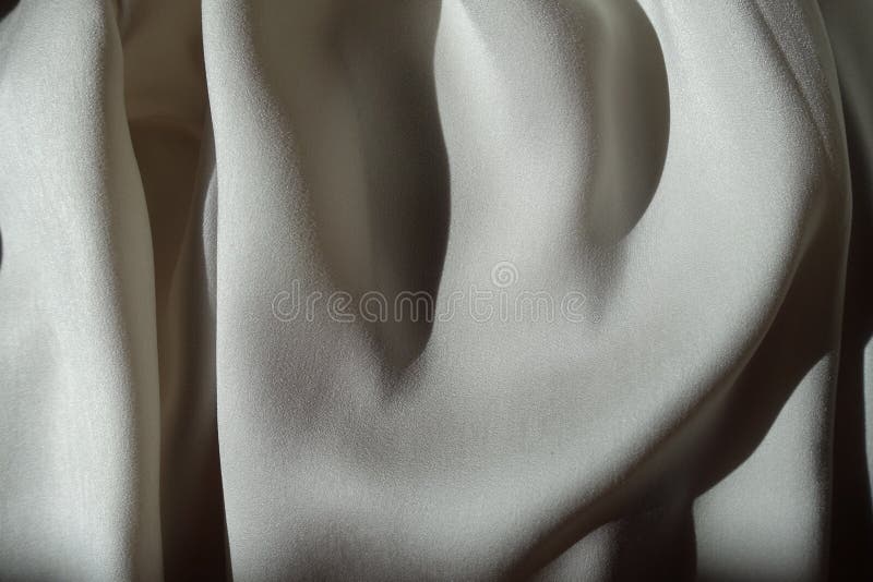 Rippled Thin Shiny Grey Chiffon Fabric Stock Image - Image of graceful ...