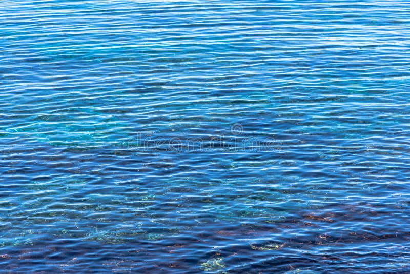 Rippled Transparent Ocean Water Surface Texture Background Stock Photo ...