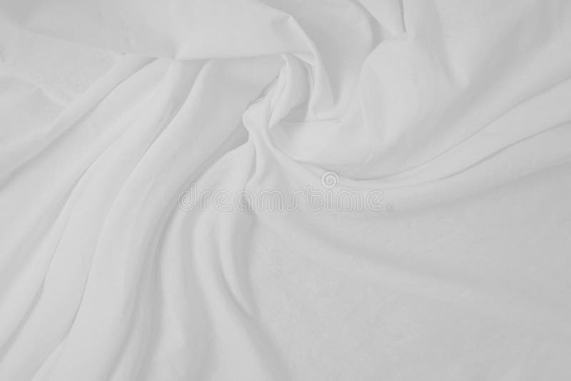Rippled White Cotton Fabric Texture Background Stock Photo - Image of ...
