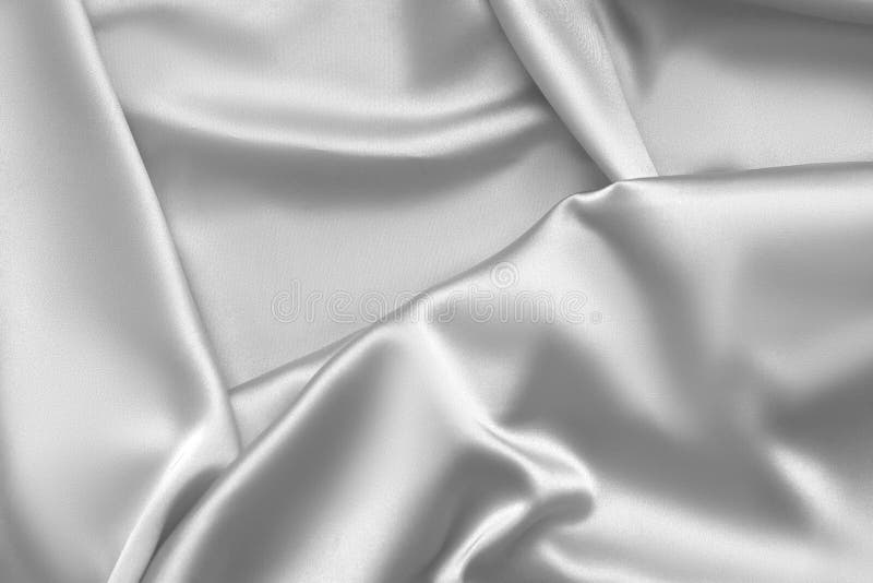 Rippled White Silk Fabric Satin Cloth Waves Background Stock Image ...