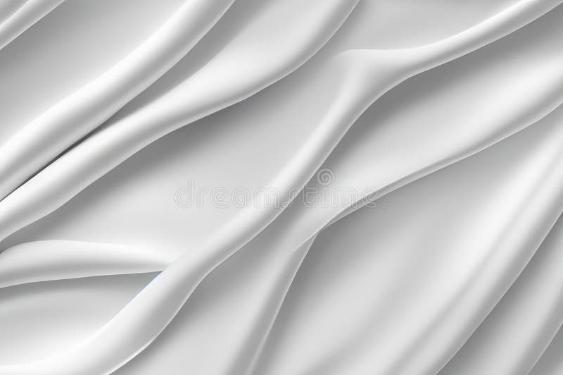Rippled White Silk Fabric Satin Cloth Waves Glamour Background Stock ...