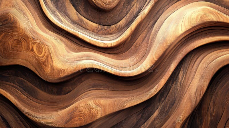 Rippled Wood Grain Patterns with Smooth Organic Curves and Textures ...
