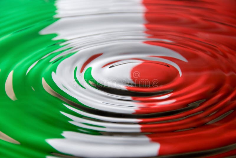 Ripples Against an Italian Flag Stock Image - Image of fresh, abstract ...