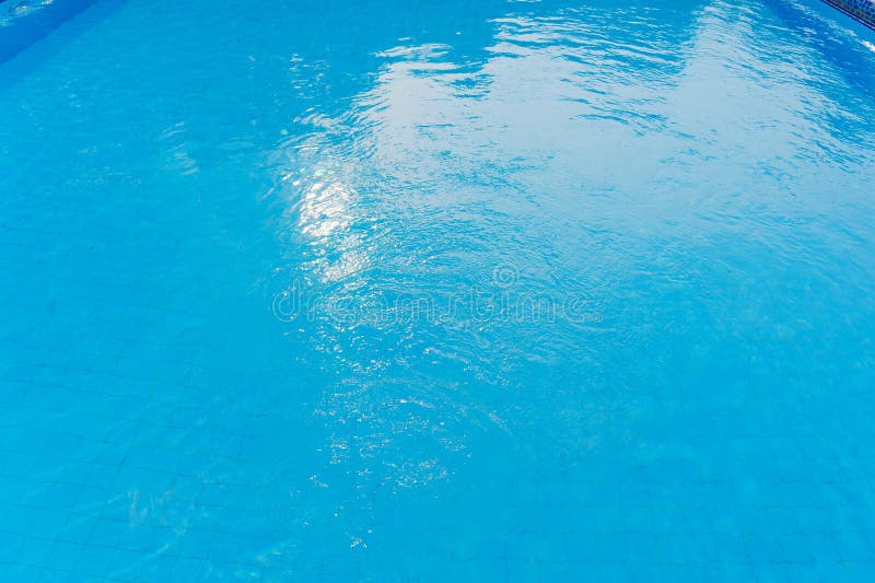 Ripples on the Blue Water in the Pool. Water Purification in Swimming ...