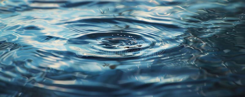 Ripples in Calm Blue Water Creating Abstract Patterns, Tranquil Scene ...