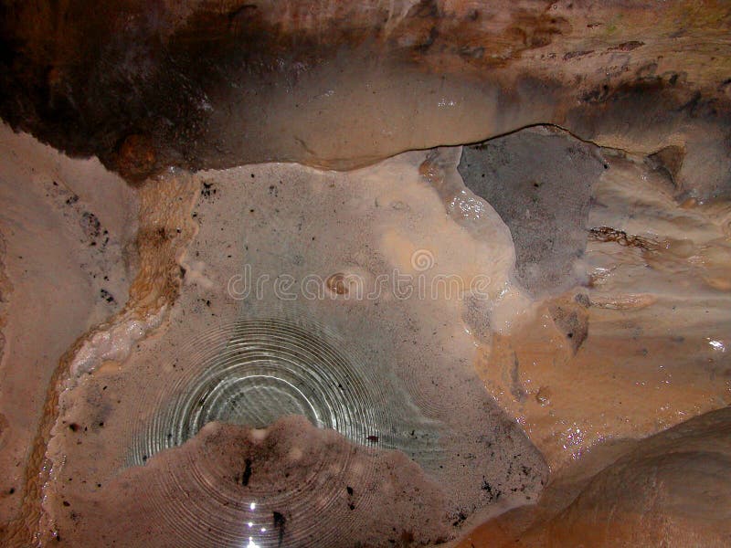 Dripping Wet Limestone with Brown and Grey Colors from Calcification ...