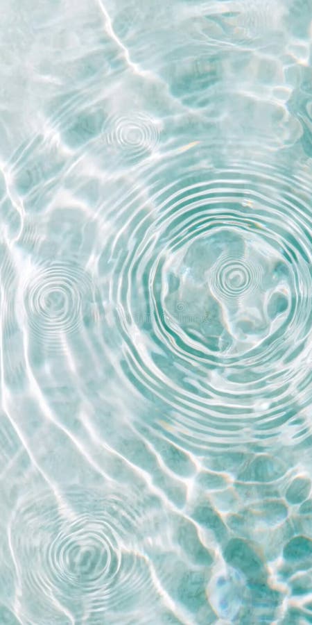 Ripples in Clear Blue Water with Abstract Circular Patterns, Suitable ...
