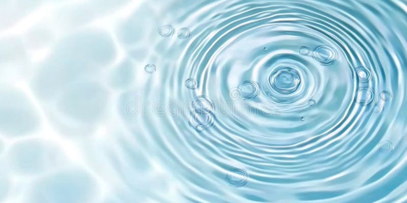 Ripples in Clear Blue Water with Abstract Circular Patterns, Suitable ...